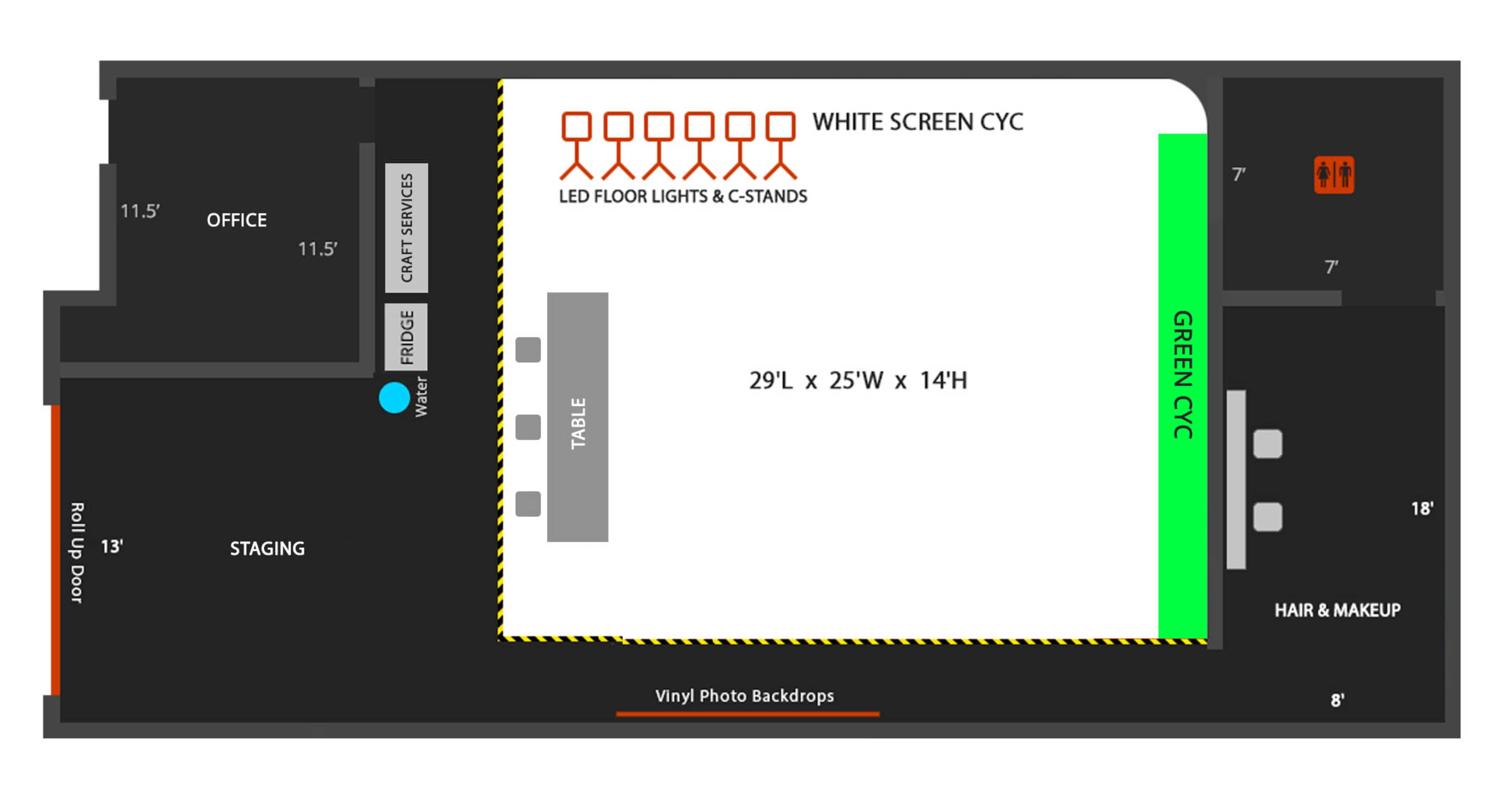 Soundstage | Large Production Studio Space White & Chroma Greenscreen ...