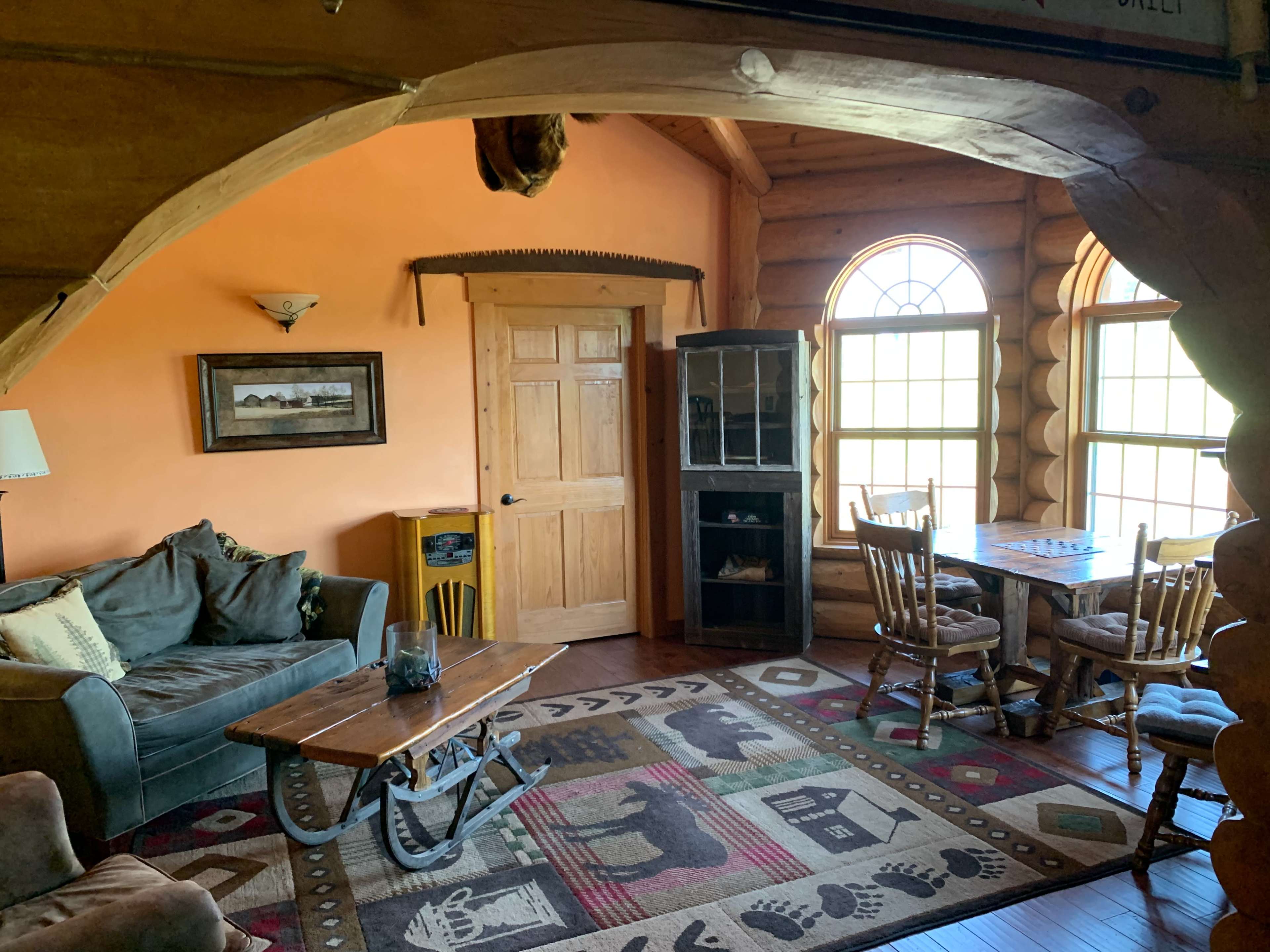 Spacious, antique accented log cabin lodge on 100+ acres, Indiana, PA ...