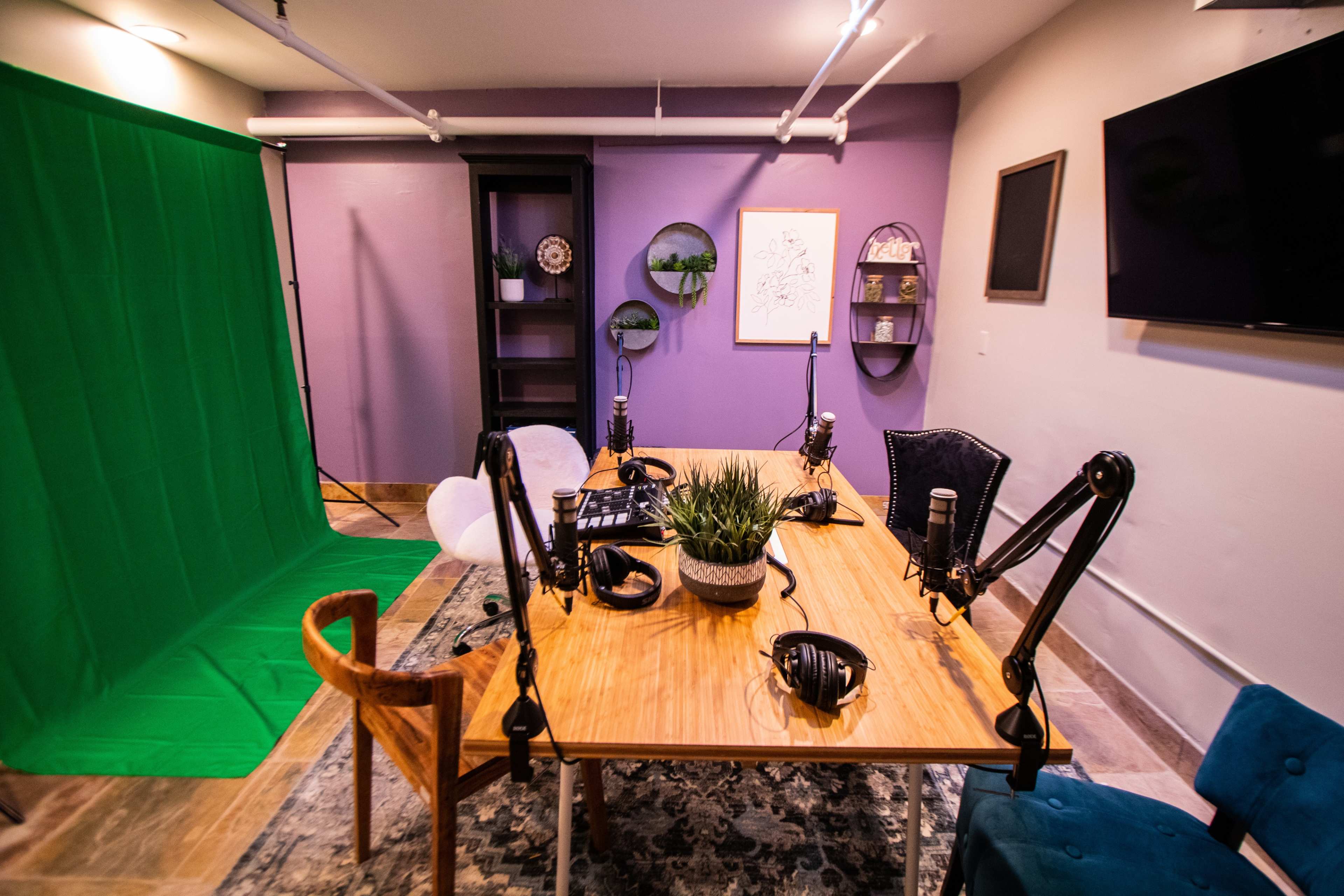Acoustically-Treated Podcasting Studio Formatted With Three Possible ...