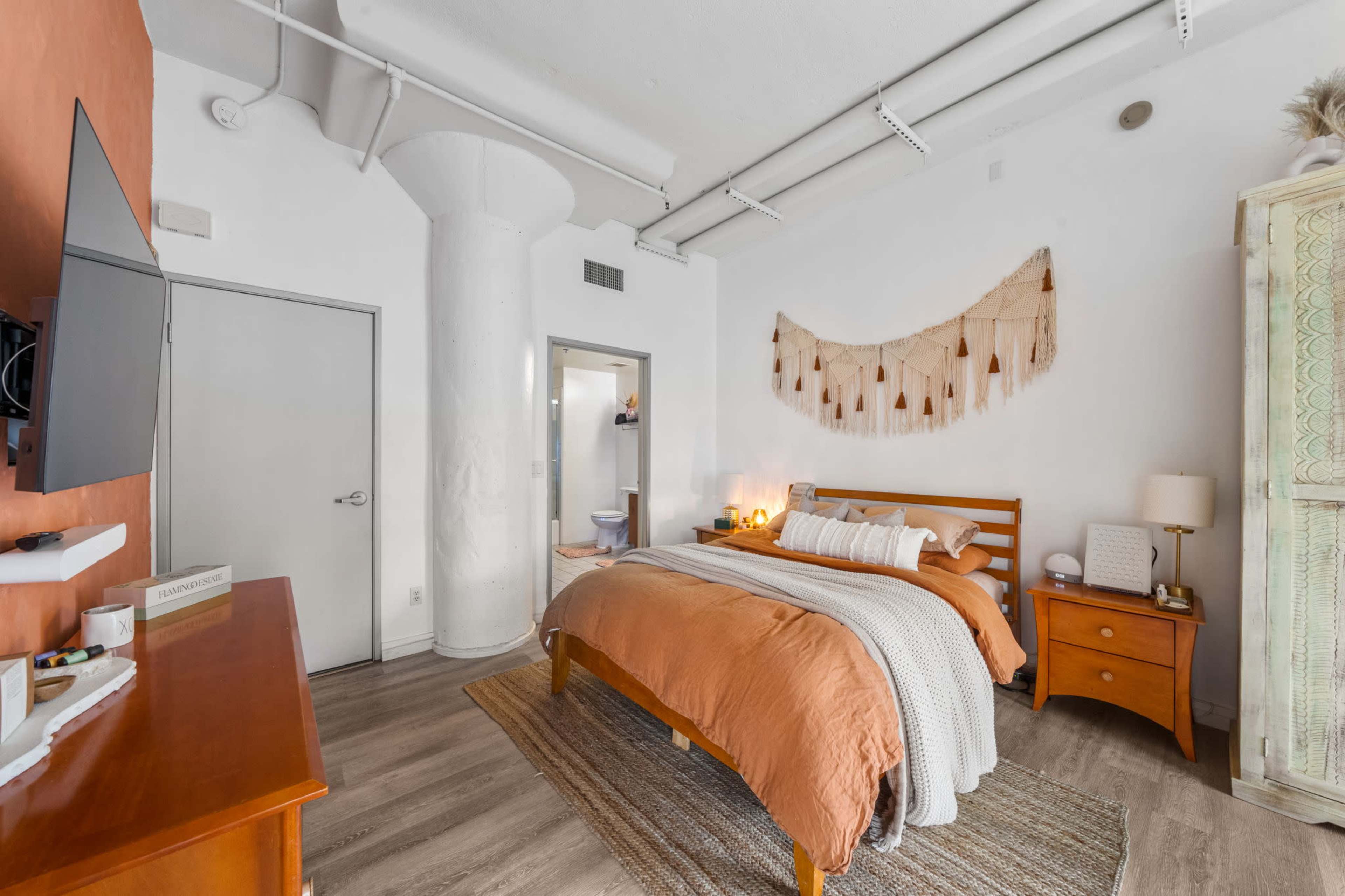 Vibrant Designer Loft with Funky Colors & Floor-to-Ceiling Windows in ...