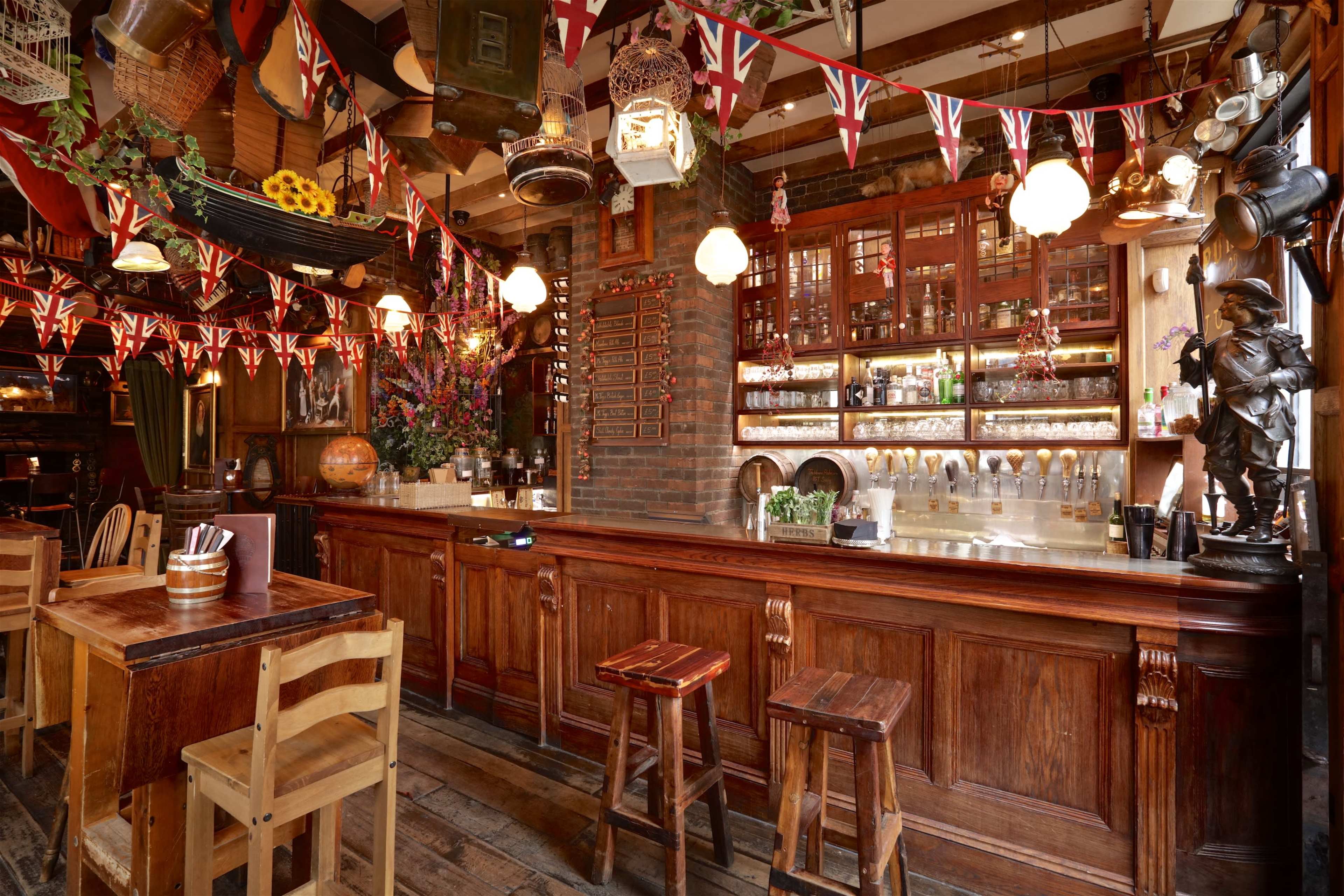 Classic British Wood-Panelled, Old-Style Tavern Themed Around Explorer ...