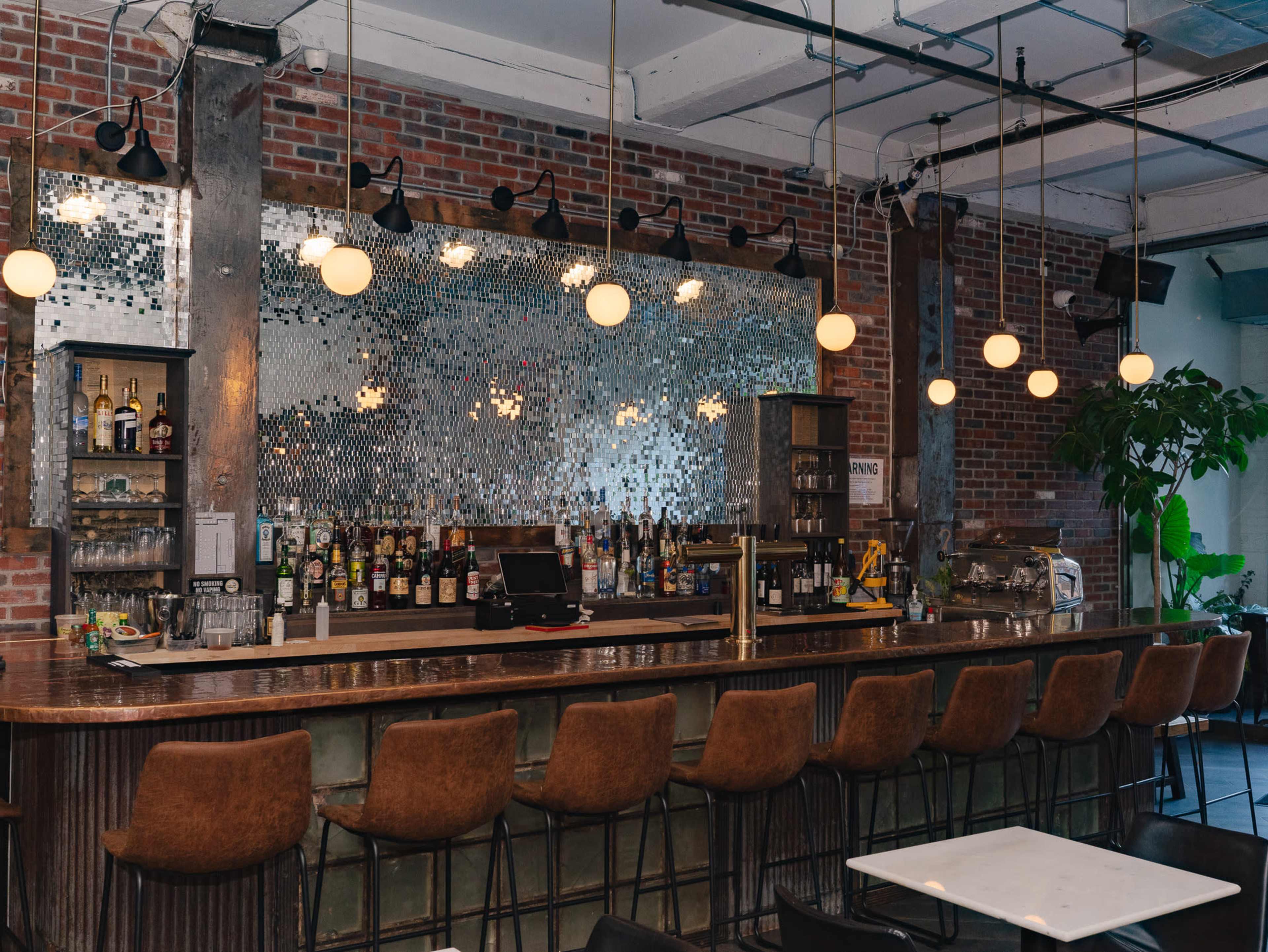 Large and Unique Restaurant Space, Industrial Bistro with a Disco Ball ...