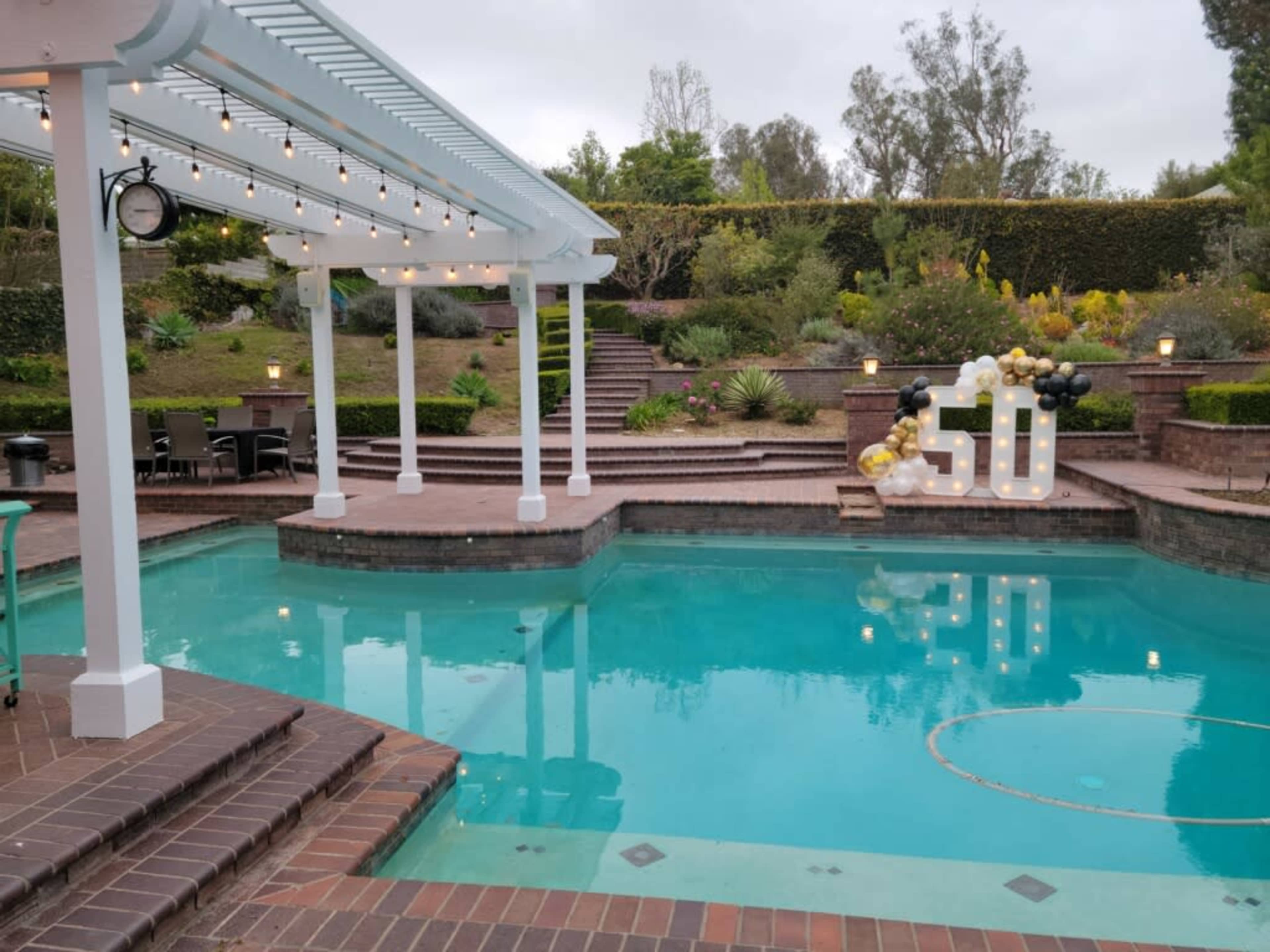 Backyard Pool Club | Private home on a half acre with pool near Peters ...
