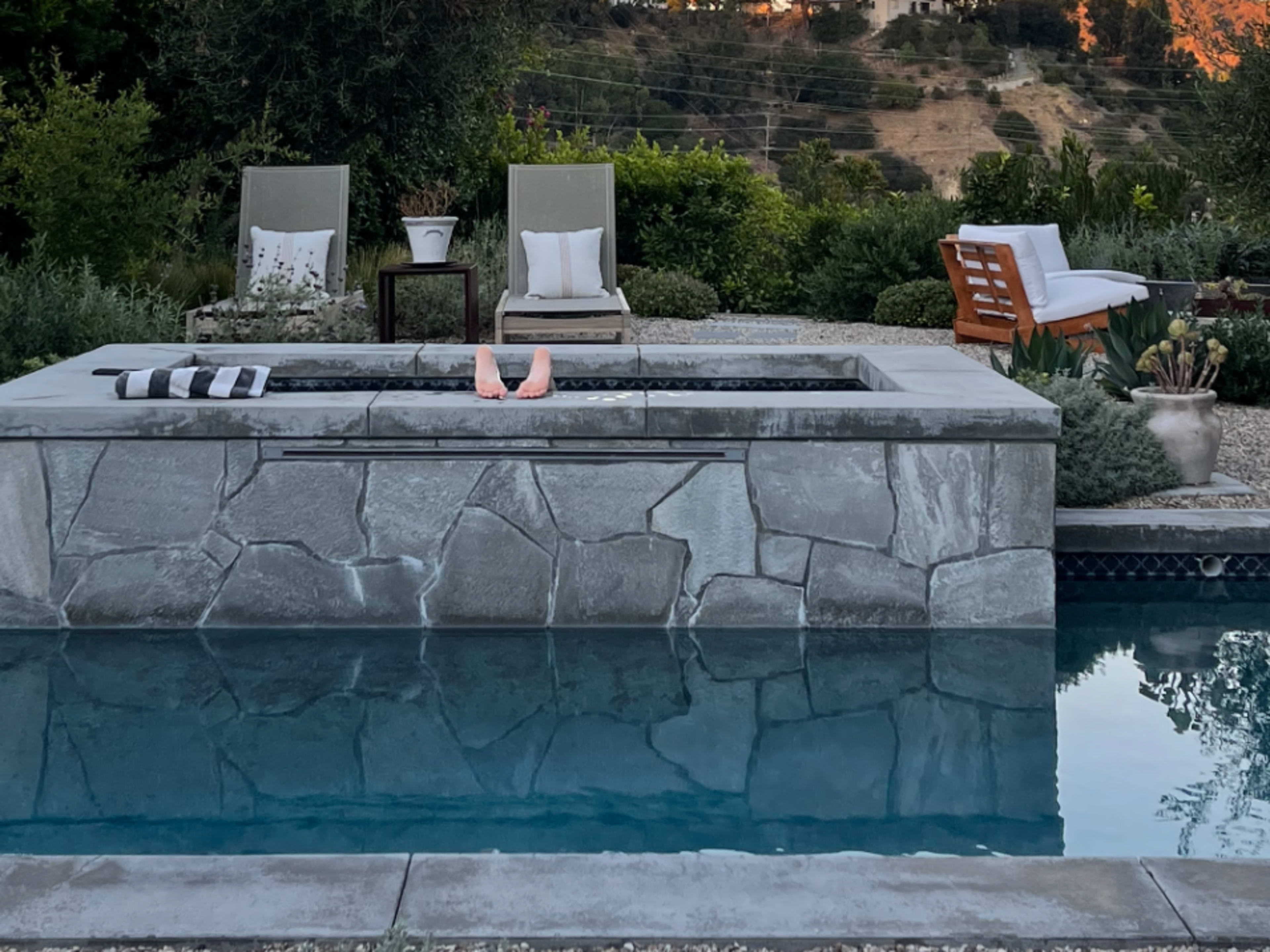 Modern Outdoor Space with Mediterranean Gardens, Luxury Furnishings + A ...