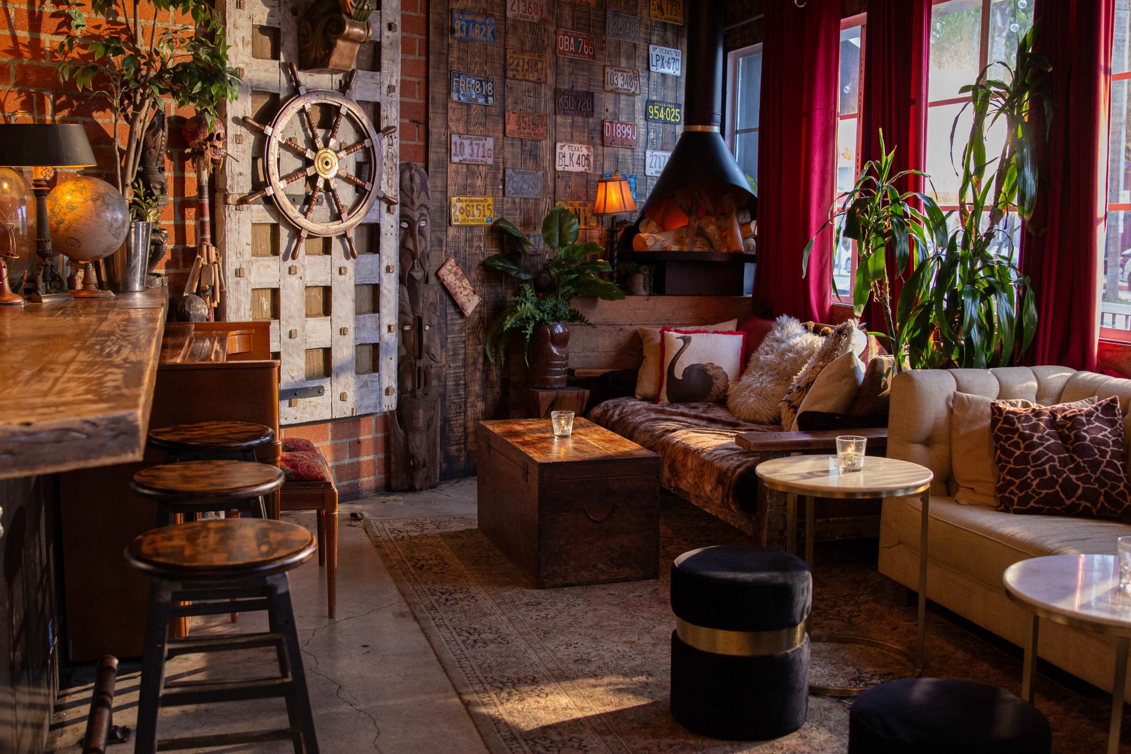 Retro Bar Lounge with Cozy Living Room Aesthetic, Los Angeles, CA ...