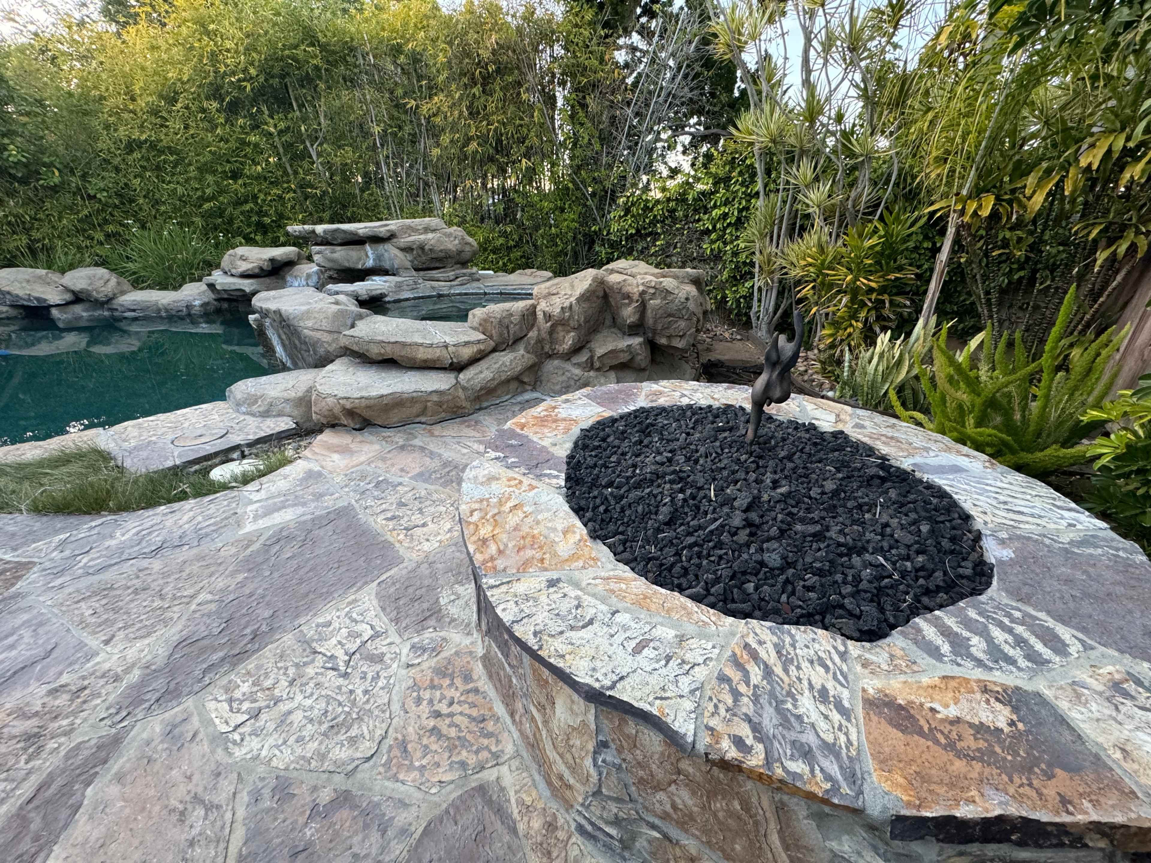 Outdoor Oasis with Exotic Rock Laden Pool and Jacuzzi, LA, CA | Event ...