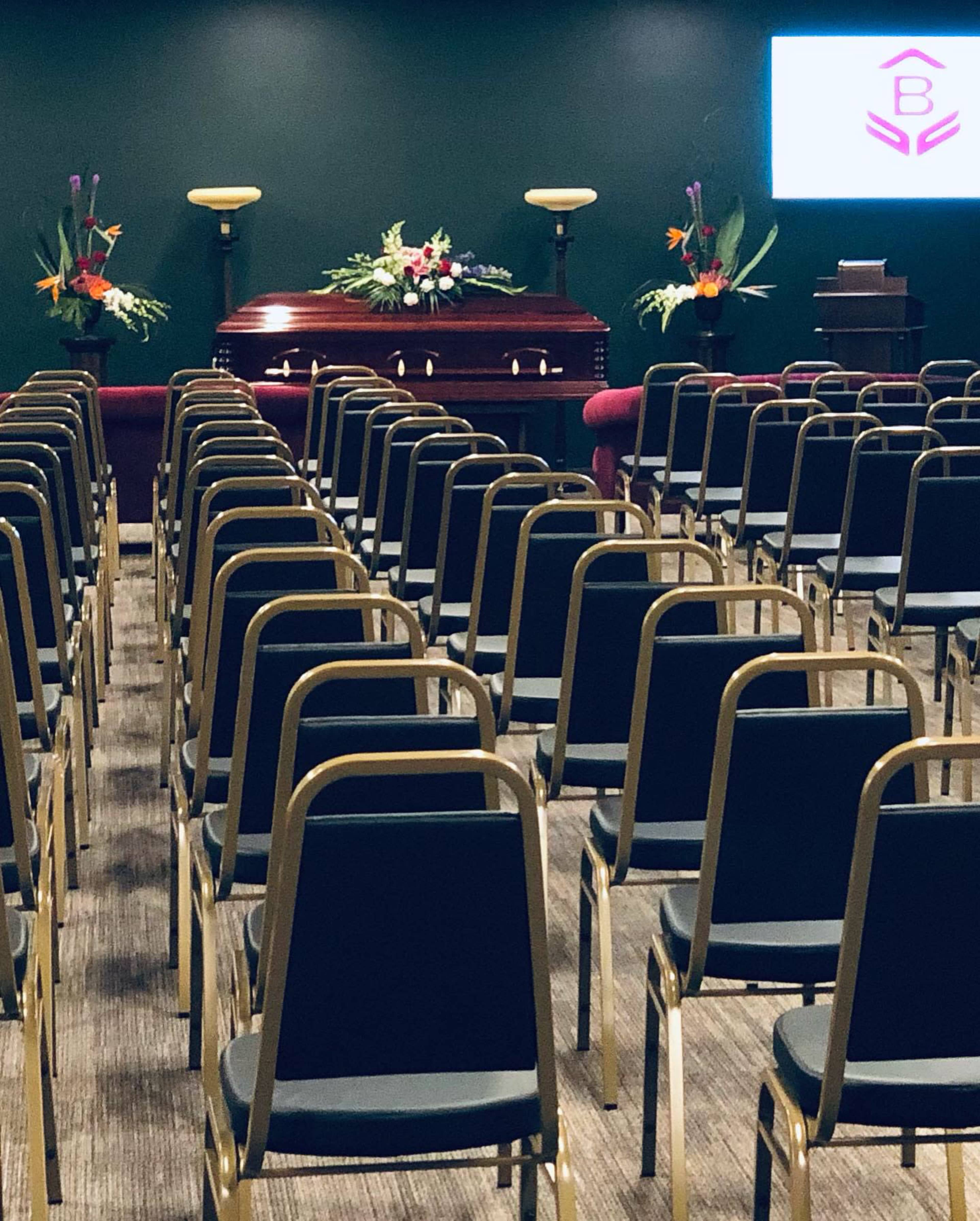 Wide Open Chapel In New Funeral Home - Office & Banquet Room Available ...