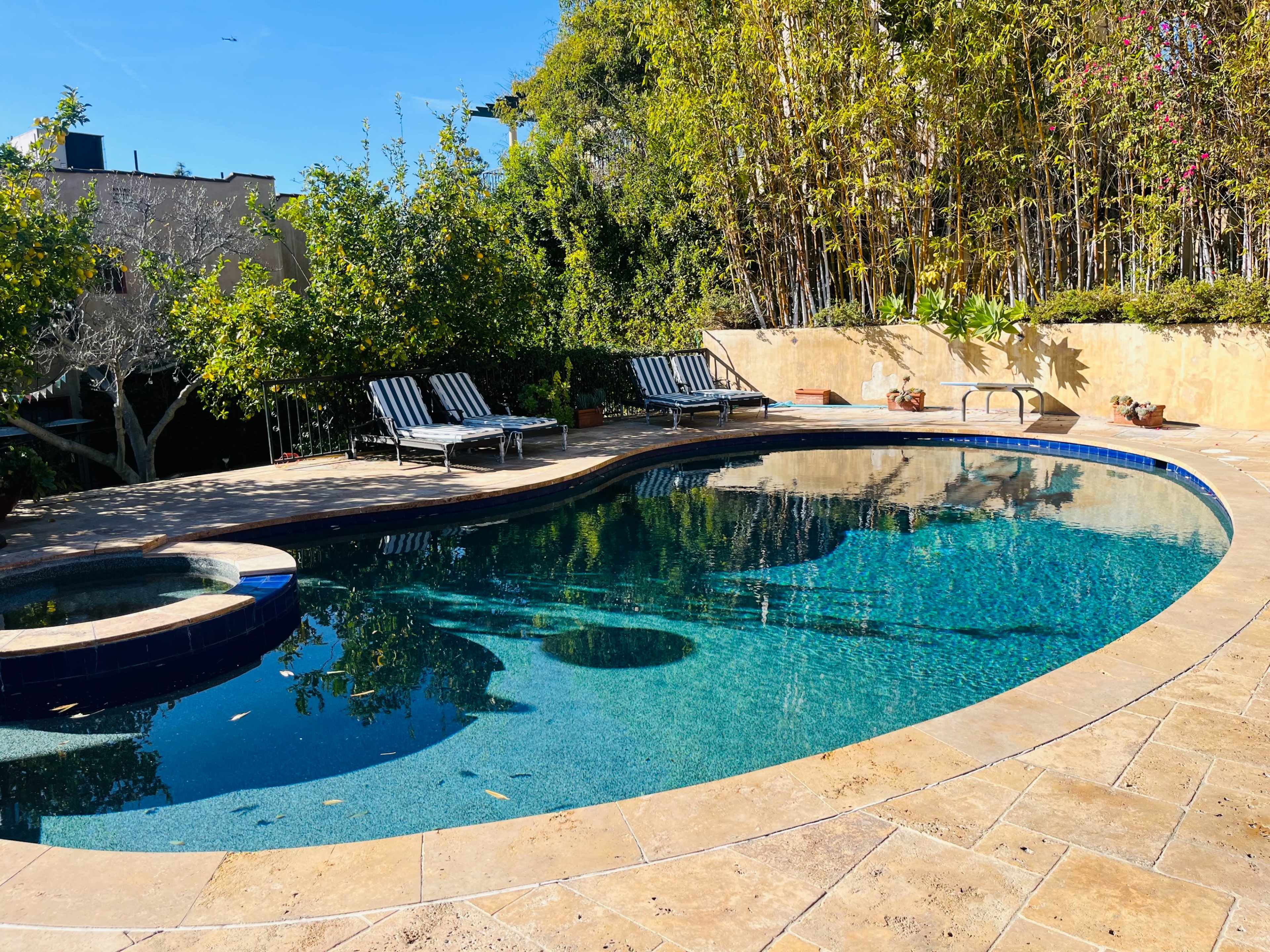 Tropical Garden Villa with Pool in a Old World Hollywood Estate, Los ...