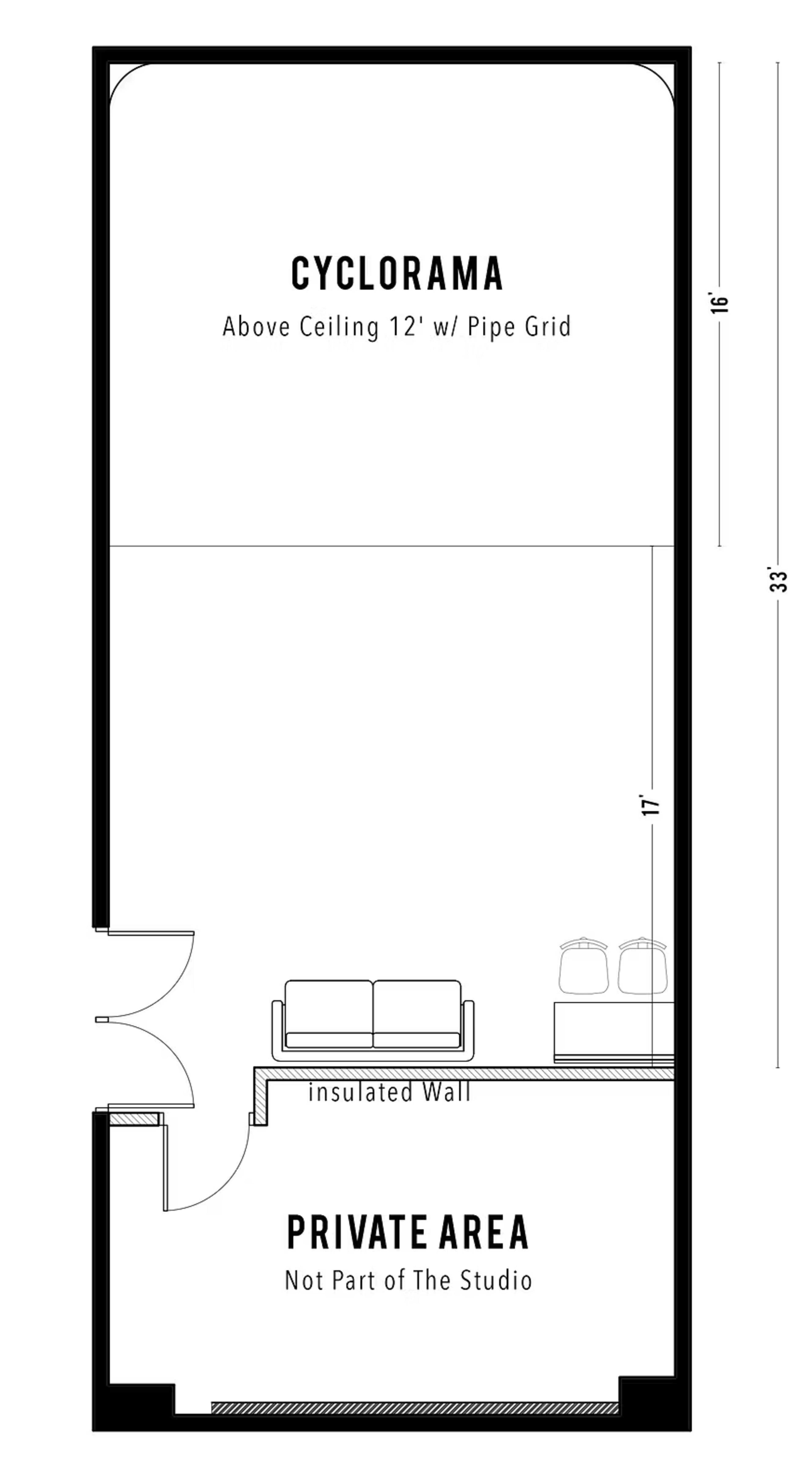 Popsicle Studios | Big 3 wall Cyclorama with RGB color LED lights ...