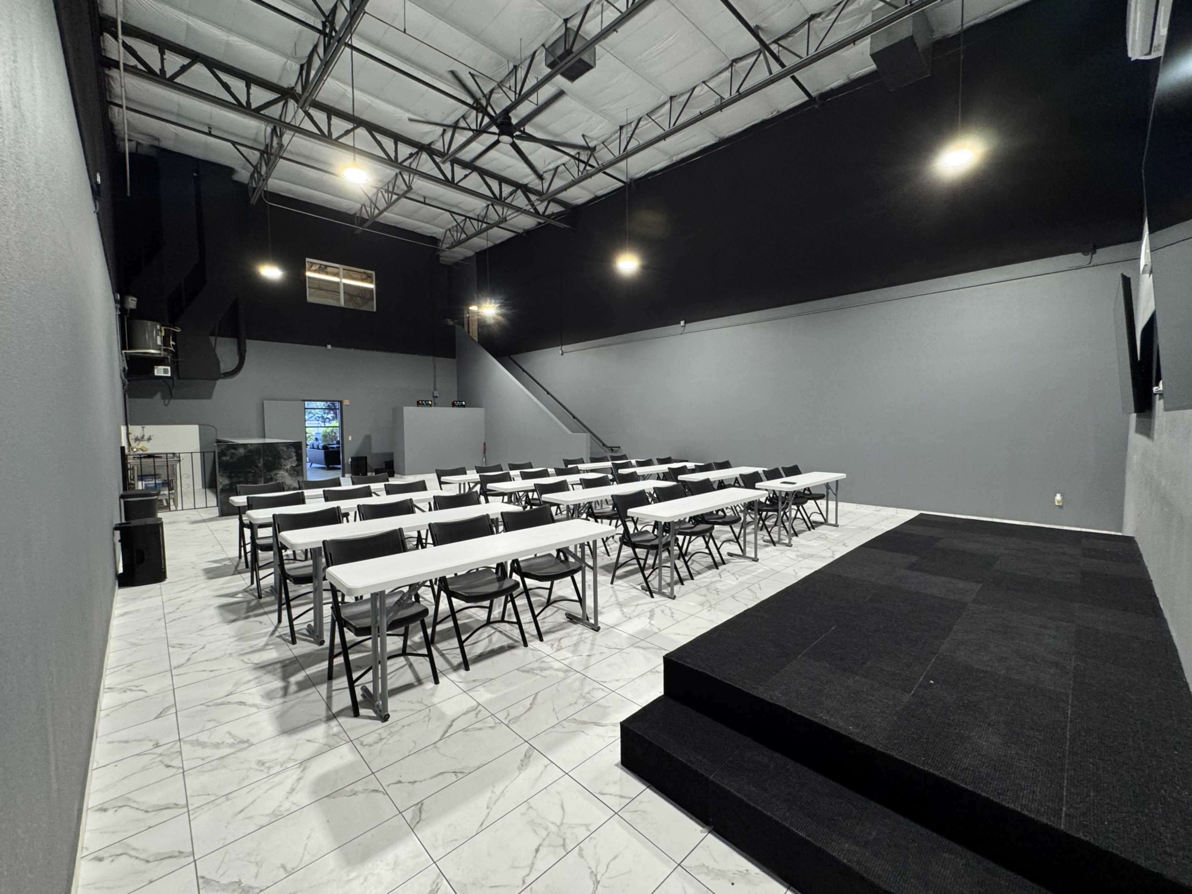 Legacy's Event Center | Industrial and sleek event center with AV ...