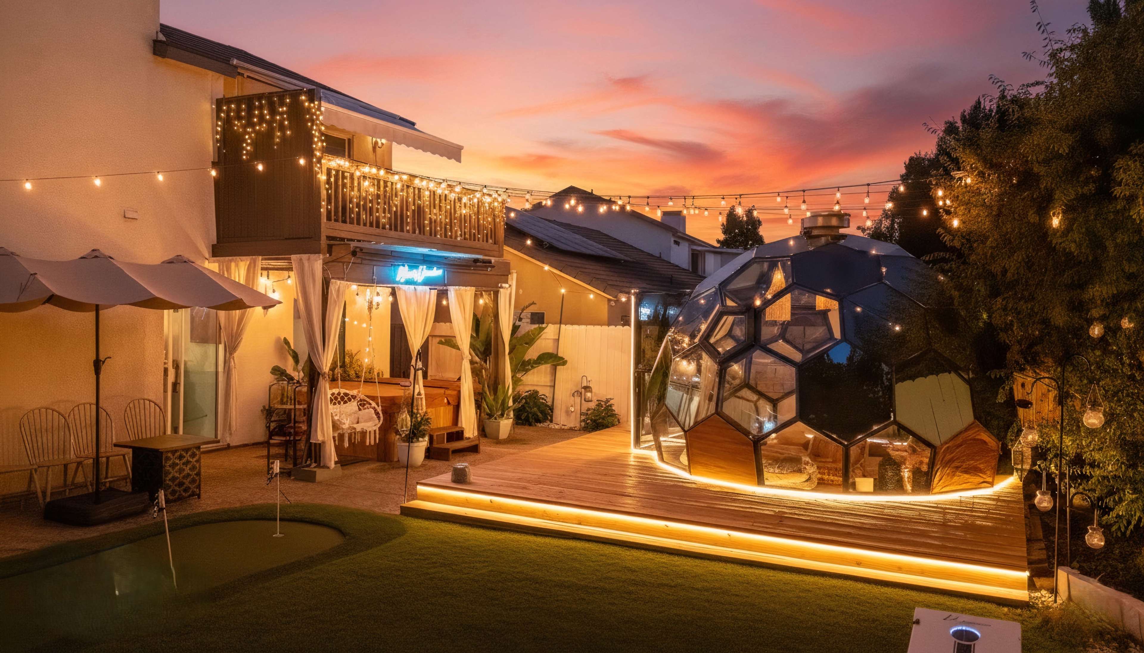 Mori Garden Retreat | Boho Sky Dome in Sacramento with Dreamy Night ...