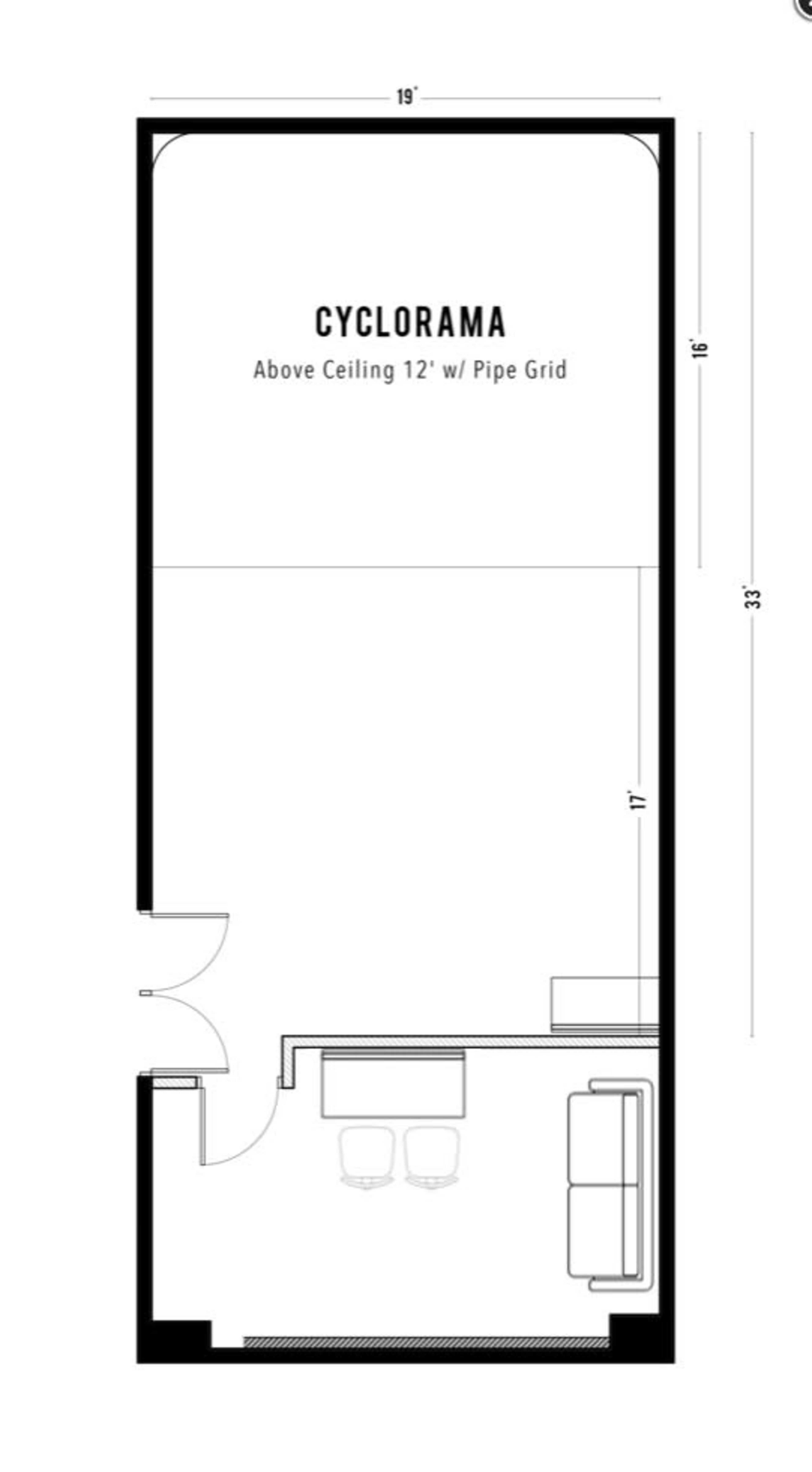 Popsicle Studios | Big 3 wall Cyclorama with RGB color LED lights ...