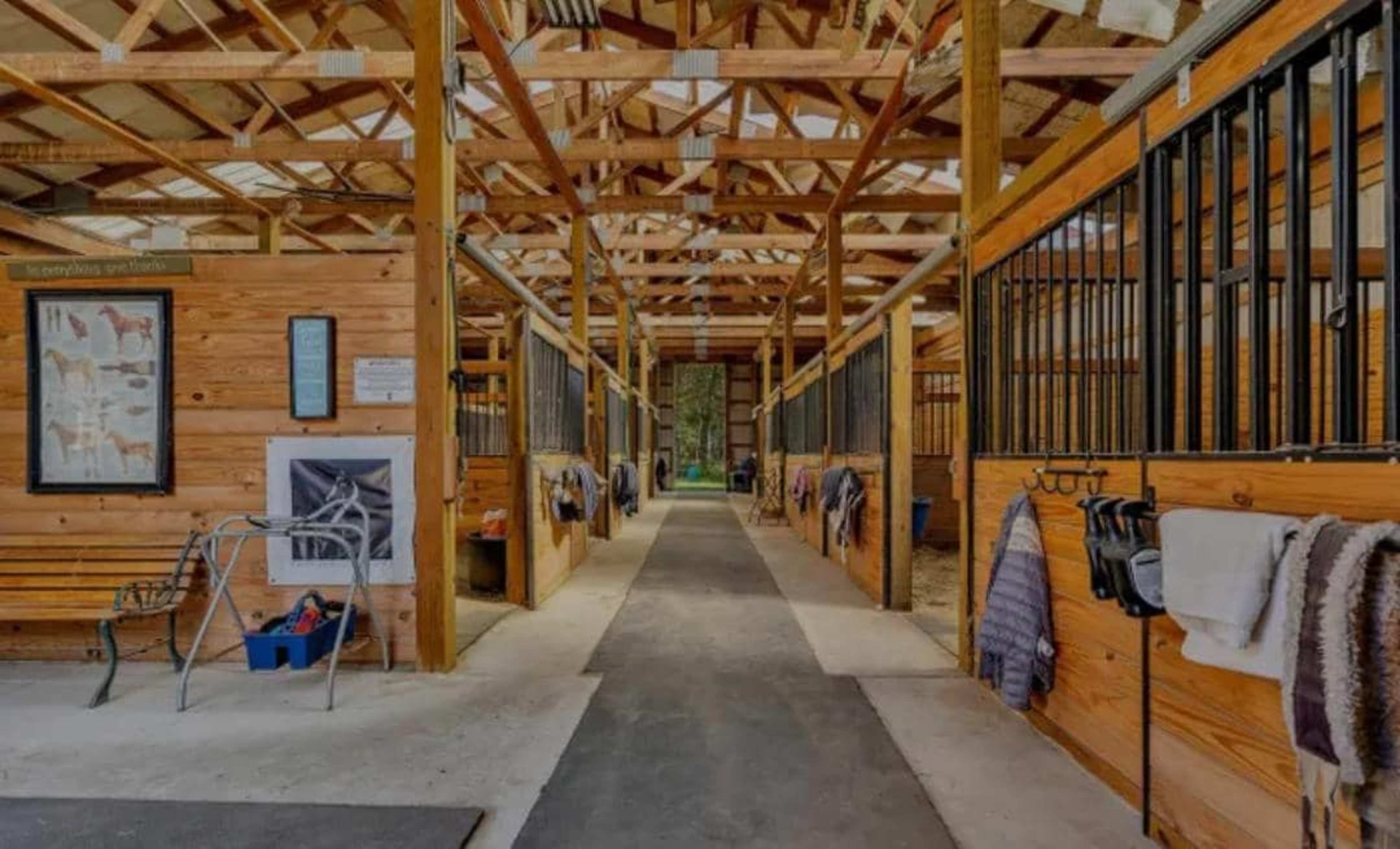 Serene Getaways | Rustic Equestrian Barn with Outdoor Arena on 20 ...