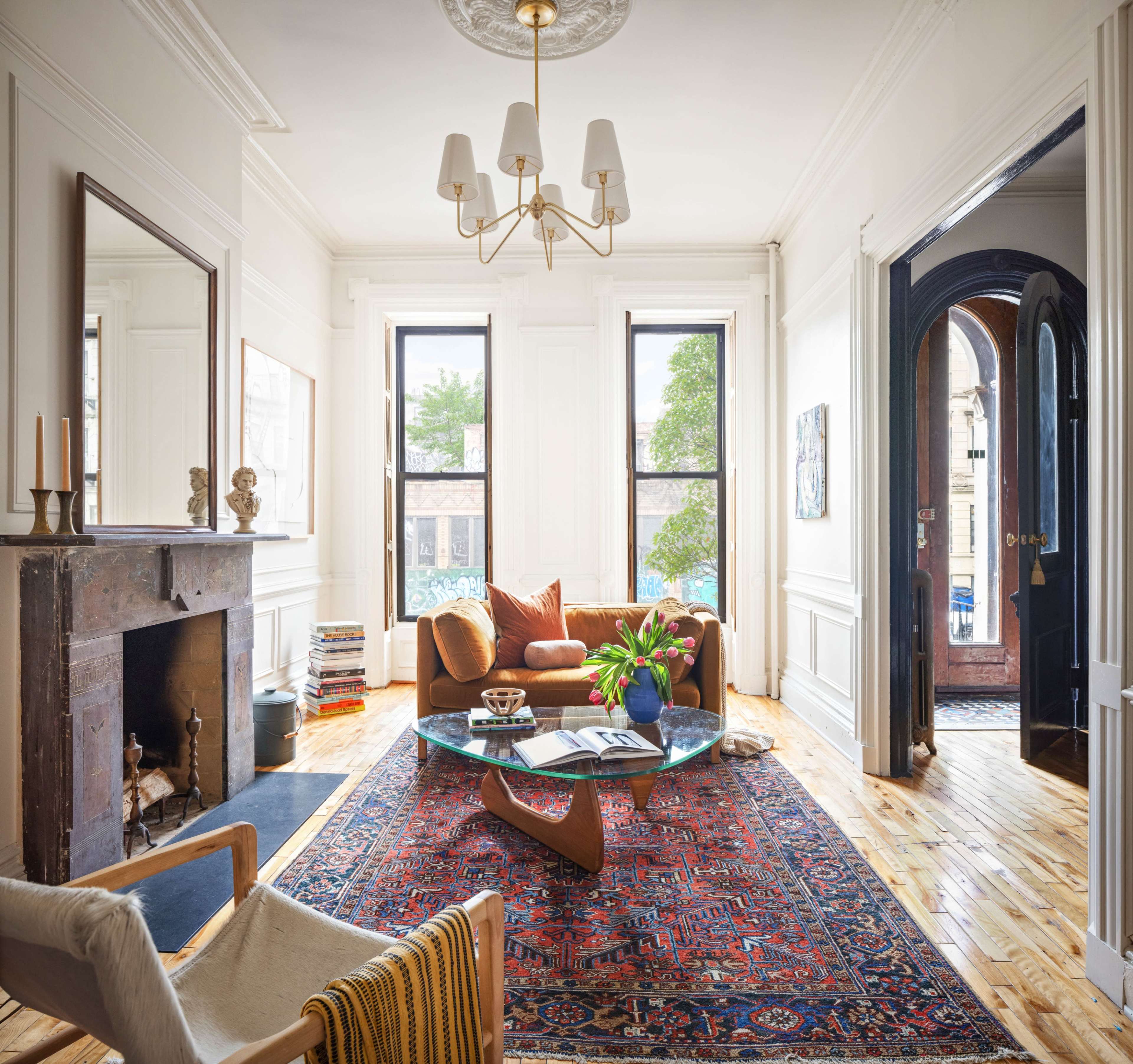 Vintage Brownstone Parlor with Working Fireplace, Brooklyn, NY ...