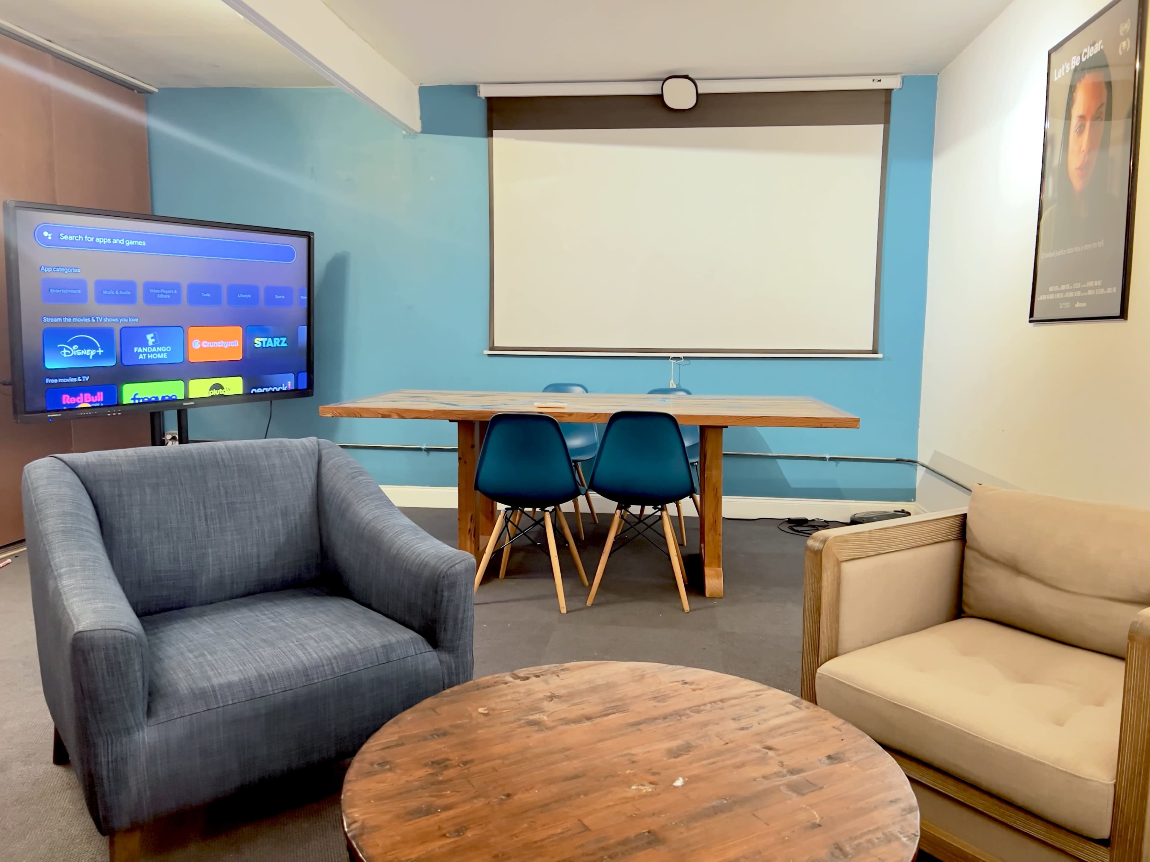 Resonant Studios | Meeting / Screening Room w/ 75" Touch Screen Monitor ...