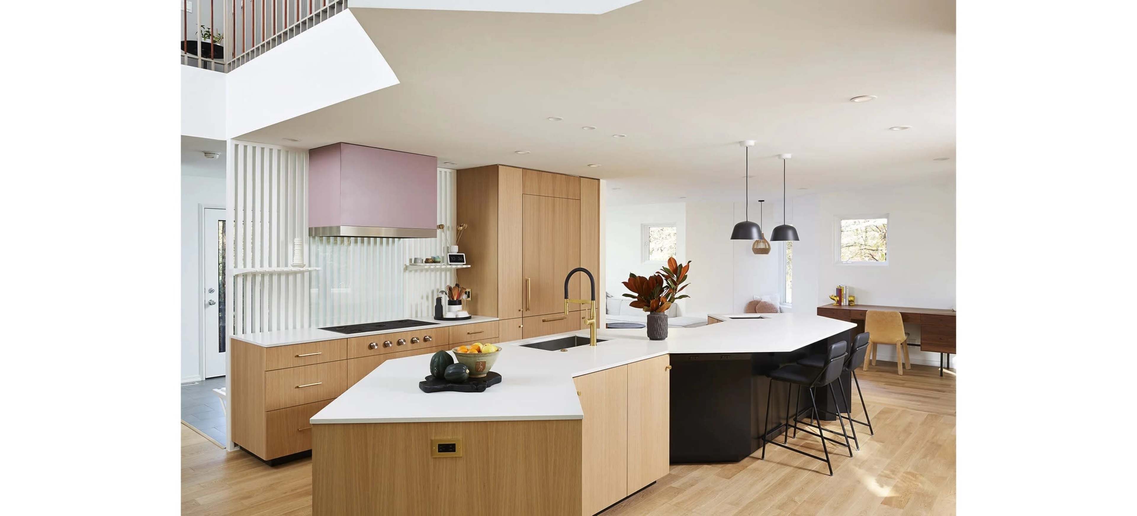 Architect-Designed Modern Home with 3-Story Atrium & Wooded Views ...