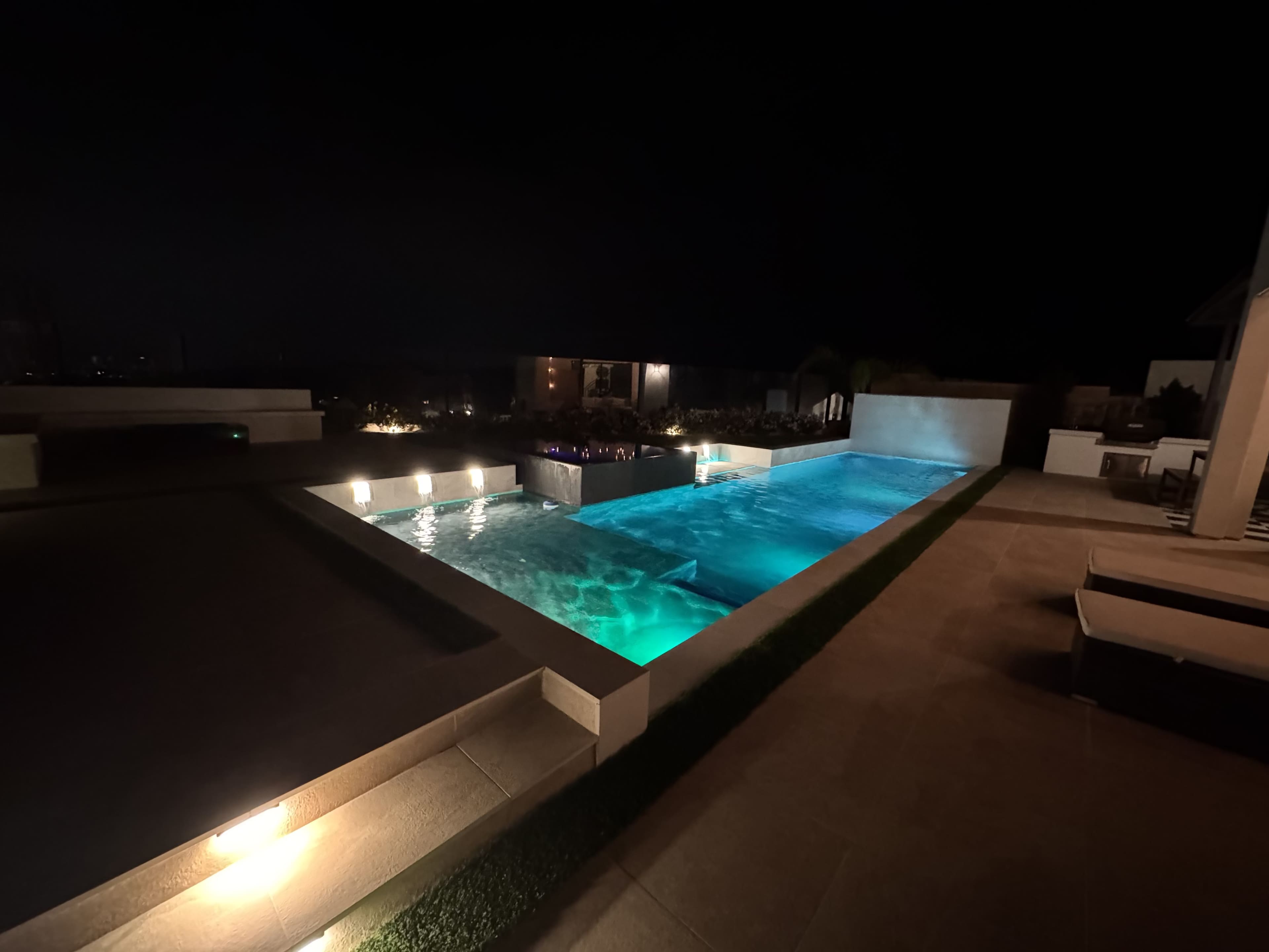 Gorgeous Mountain View Outdoor Pool with waterfall and fountains ...