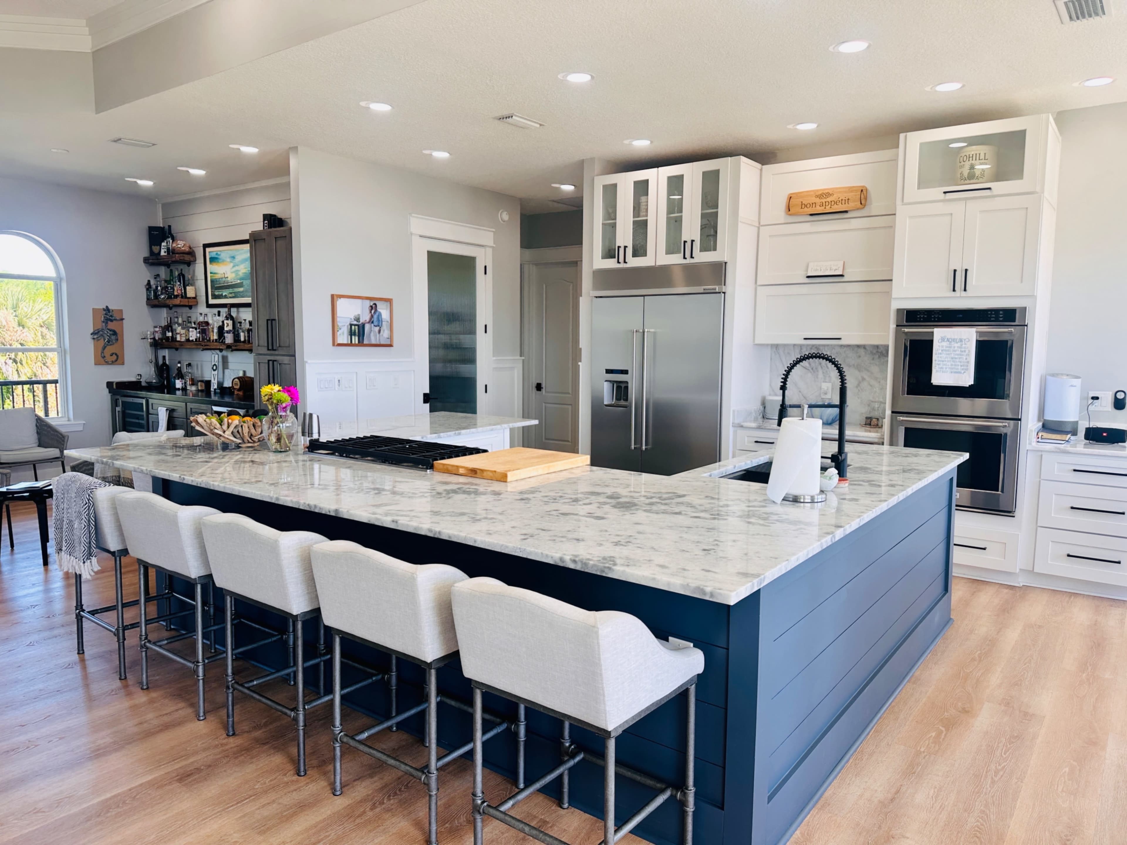 Southern Coastal Island Beach Front Home with a massive chef’s kitchen ...